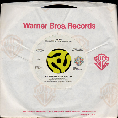 ZAPP / COMPUTER LOVE (45's) - Breakwell Records