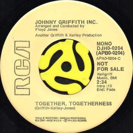 JOHNNY GRIFFITH, INC. / TOGETHER, TOGETHERNESS (45's) - Breakwell Records