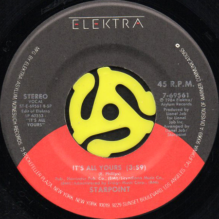 STARPOINT / RESTLESS b/w IT'S ALL YOURS (45's) - Breakwell Records