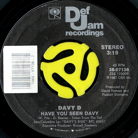 DAVY D / HAVE YOU SEEN DAVY (45's) - Breakwell Records
