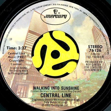 CENTRAL LINE / WALKING INTO SUNSHINE (45's) - Breakwell Records