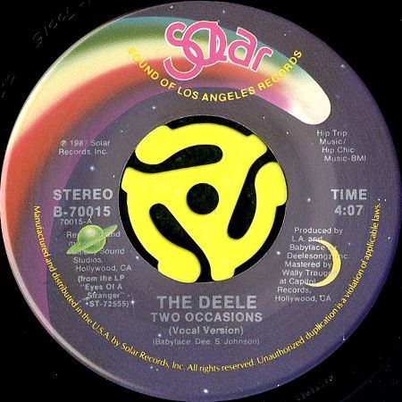 THE DEELE / TWO OCCASIONS (45's) - Breakwell Records