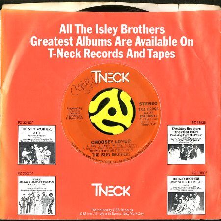 THE ISLEY BROTHERS / CHOOSEY LOVER (45's) - Breakwell Records