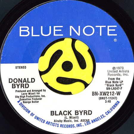 DONALD BYRD / BLACK BYRD b/w SLOP JAR BLUES (45's) - Breakwell Records